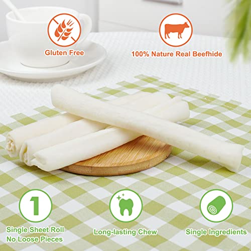 MON2SUN Dog Rawhide Rolls Twist Sticks Dog Chew Treats Natural Flavor 6-6.5 Inch 40 Count for Puppy and Small Dogs