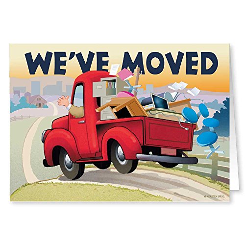 Stonehouse Collection - We've Moved Change of Address Card Pack - 18 Cards & Envelopes - 5x7 Folded Cards - USA Made