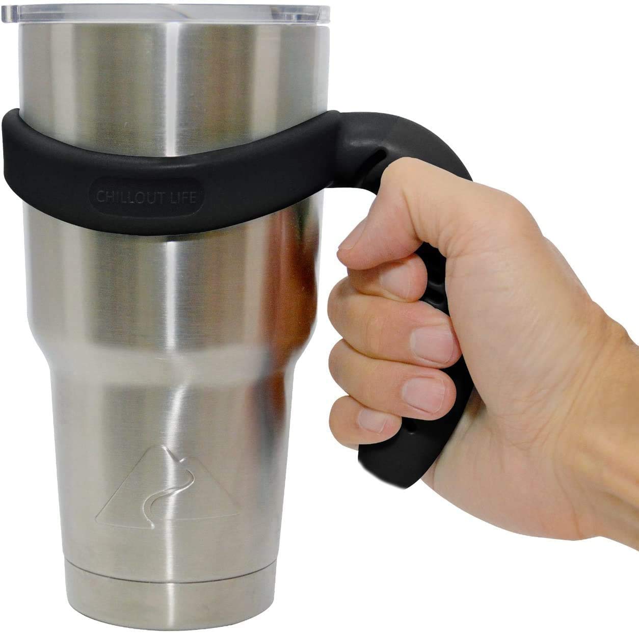 CHILLOUT LIFE Handle for YETI Cup 30 oz - Ozark Trail 30 oz Tumblers. Comfortable Reaplacment Handle for 30 oz YETI Tumbler & More (Black Handle Only) - 2 Pack
