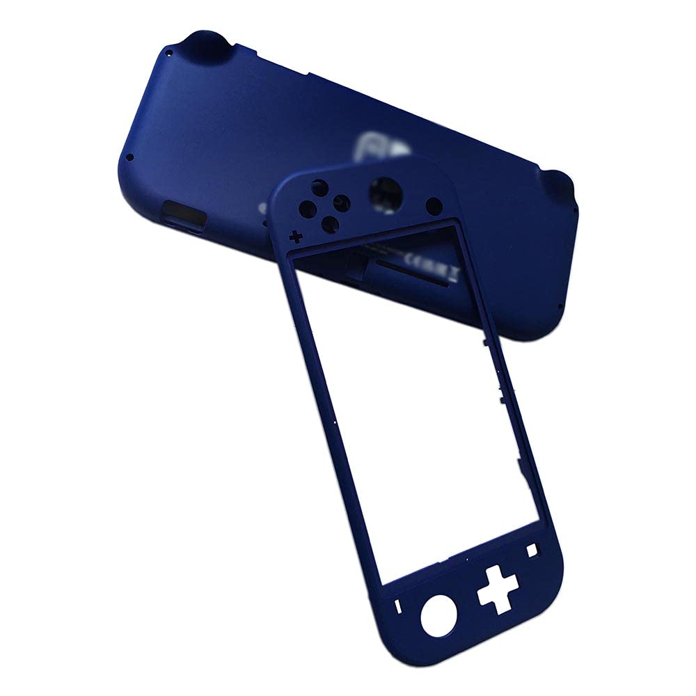 Rinbers Front Back Faceplate Rear Back Cover Housing Replacement for Nintendo Switch NS Lite Console HDH-001 Top Bottom Shell Case Plastic Cover - Dark Blue