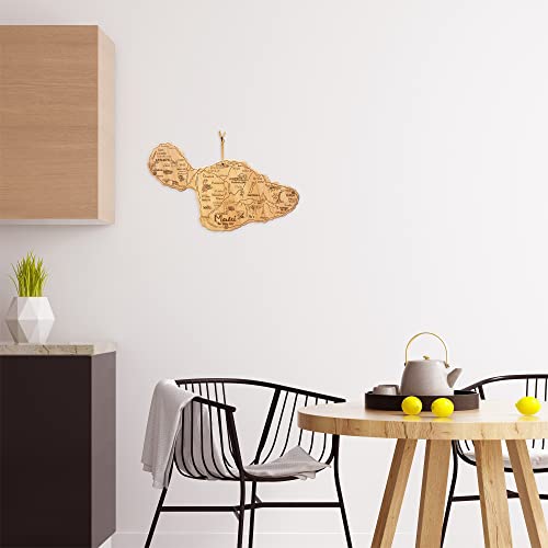 Totally Bamboo Destination Maui Serving and Cutting Board, Includes Hang Tie for Wall Display