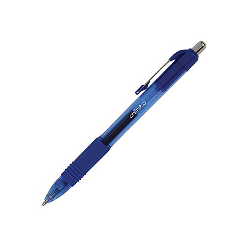Office Depot Soft-Grip Retractable Gel Pens, Extra Fine Point, 0.5 mm, Transparent Blue Barrel, Blue Ink, Pack Of 12 Pens