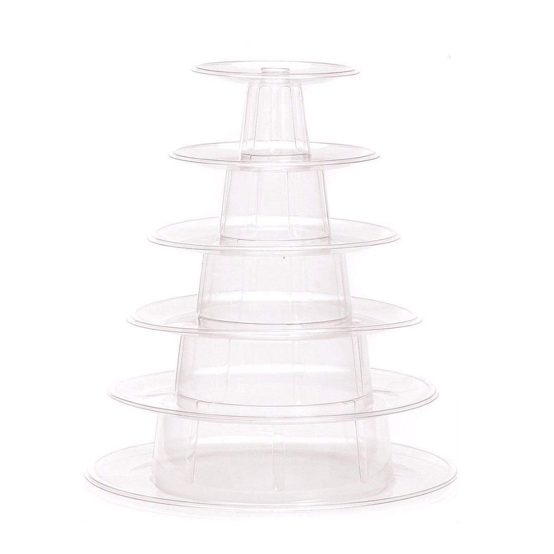 Candora 6 Tiers Round Macaron Tower Cake Stand dessert Display Rack for Wedding Birthday