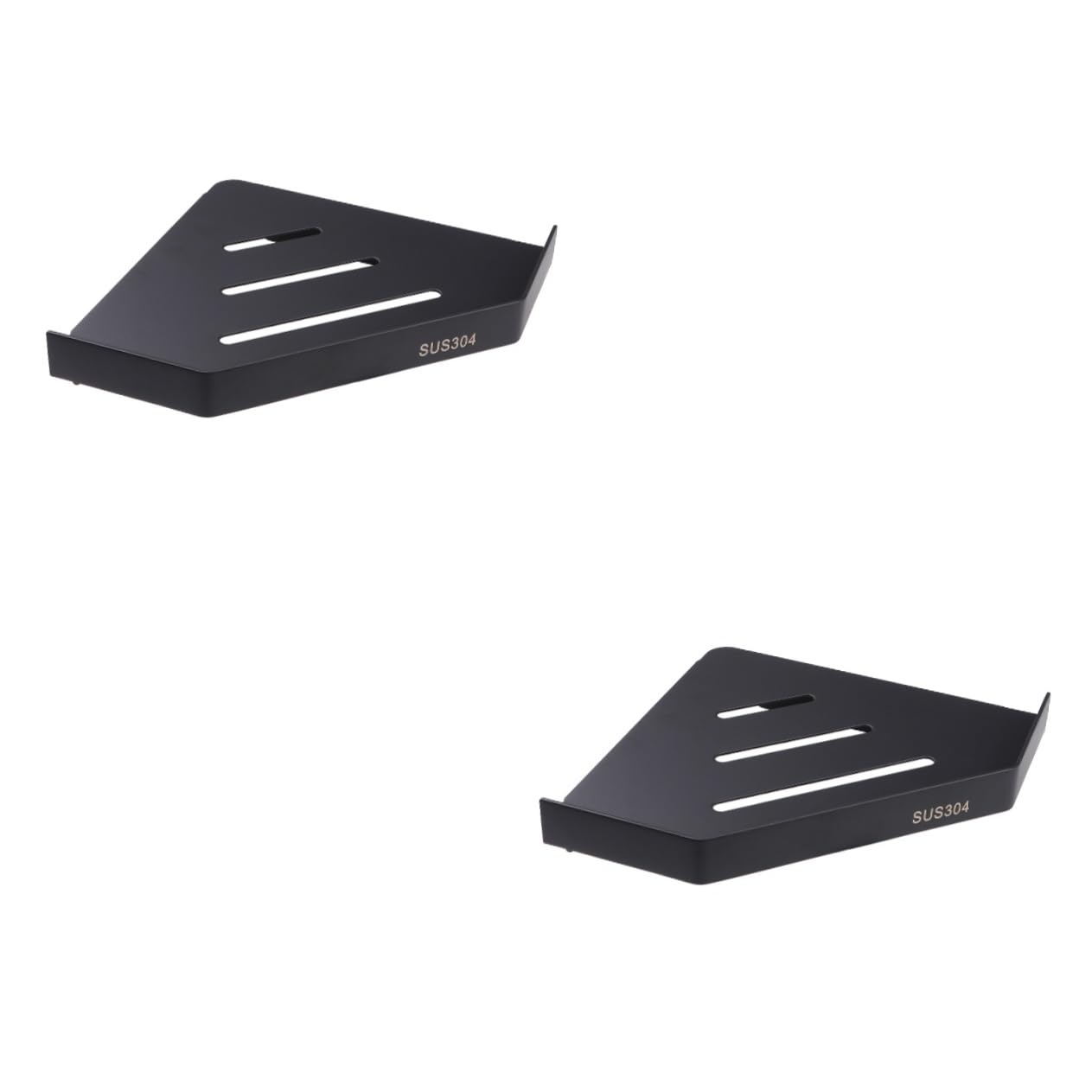 DOITOOL 2 Pcs Corner Storage Holder Storage Shelves Bathroom Corner Shelf Washroom Corner Shelf Shower Corner Shelf Storage Shelf Corner Storage Rack Black Shelf Bathroom Shelf Small Tray
