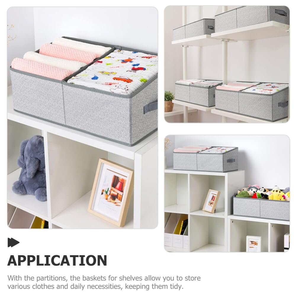 Foldable Storage Bins Handles Closet Baskets Organizing Clothes Foldable Clothing Basket Containers Shelves