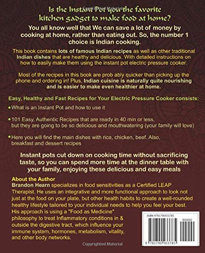 Indian Instant Pot Cookbook: Easy, Healthy Traditional Indian Recipes Anyone Can Cook at Home