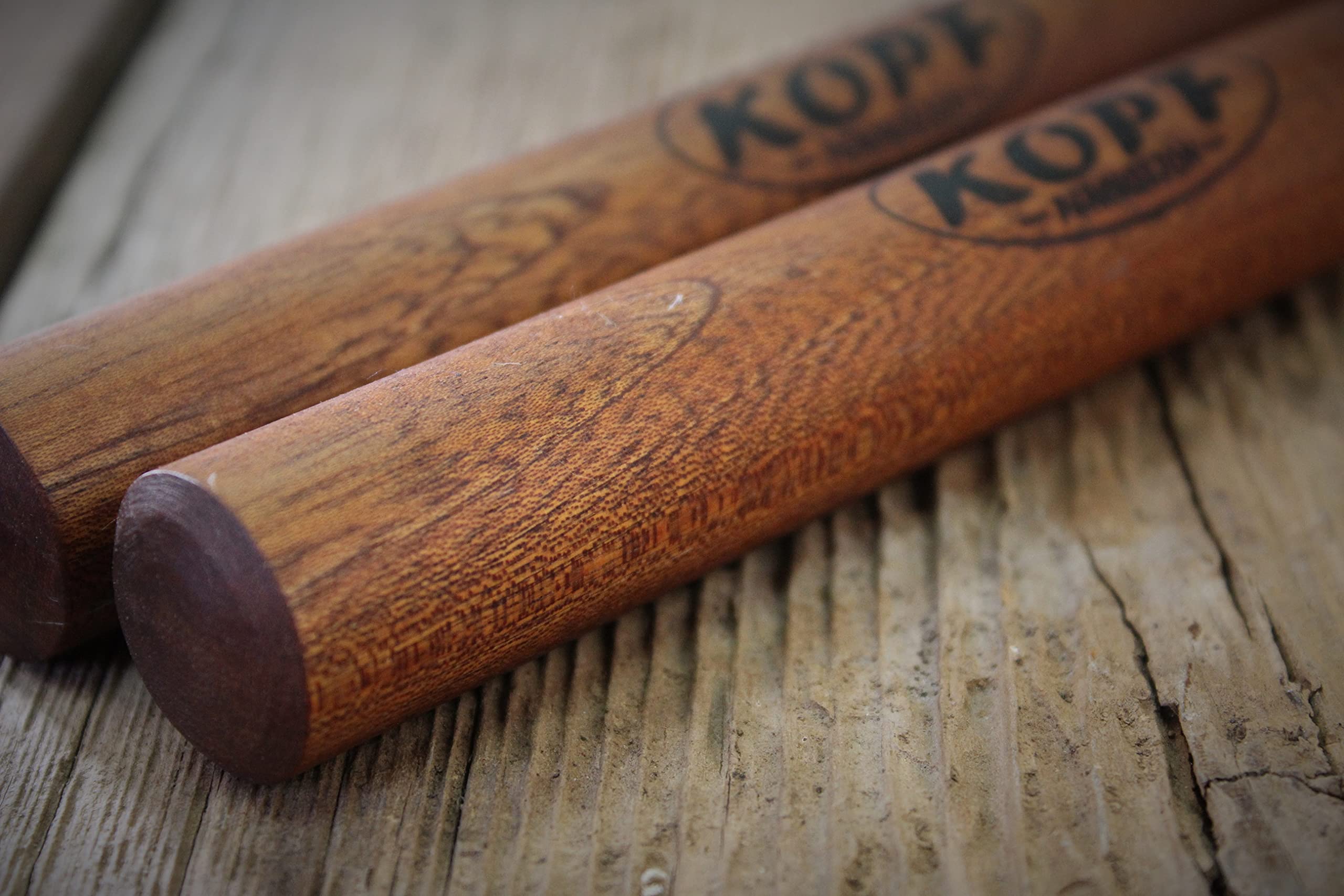 Professional Mahogany Wood Claves Musical Instrument | Set of 2 claves, size 8" X 1" | Smooth Finish | Solid Hardwood Percussion Instrument | Warm Musical Tone | Handmade in USA by Kopf Percussion