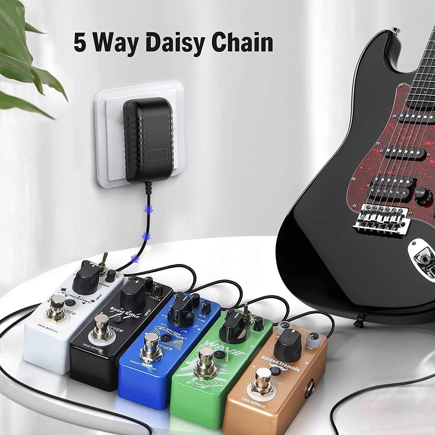 Donner ABY Box Line Selector AB Switch Mini Guitar Effect Pedal & Donner DPA-1 Guitar Pedal Power Supply Adapter