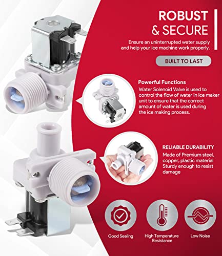 Replacement for Hoshizaki 3U0111-01 Water Valve, 120V, 60HZ, w/Mounting Nuts, J248-030