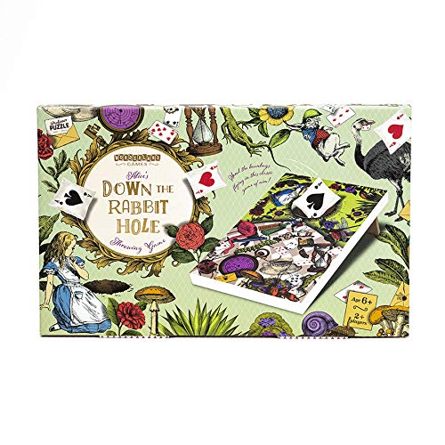 Professor PUZZLE Down The Rabbit Hole - Alice in Wonderland Themed Corn Hole Game/Bean Bag Toss Game