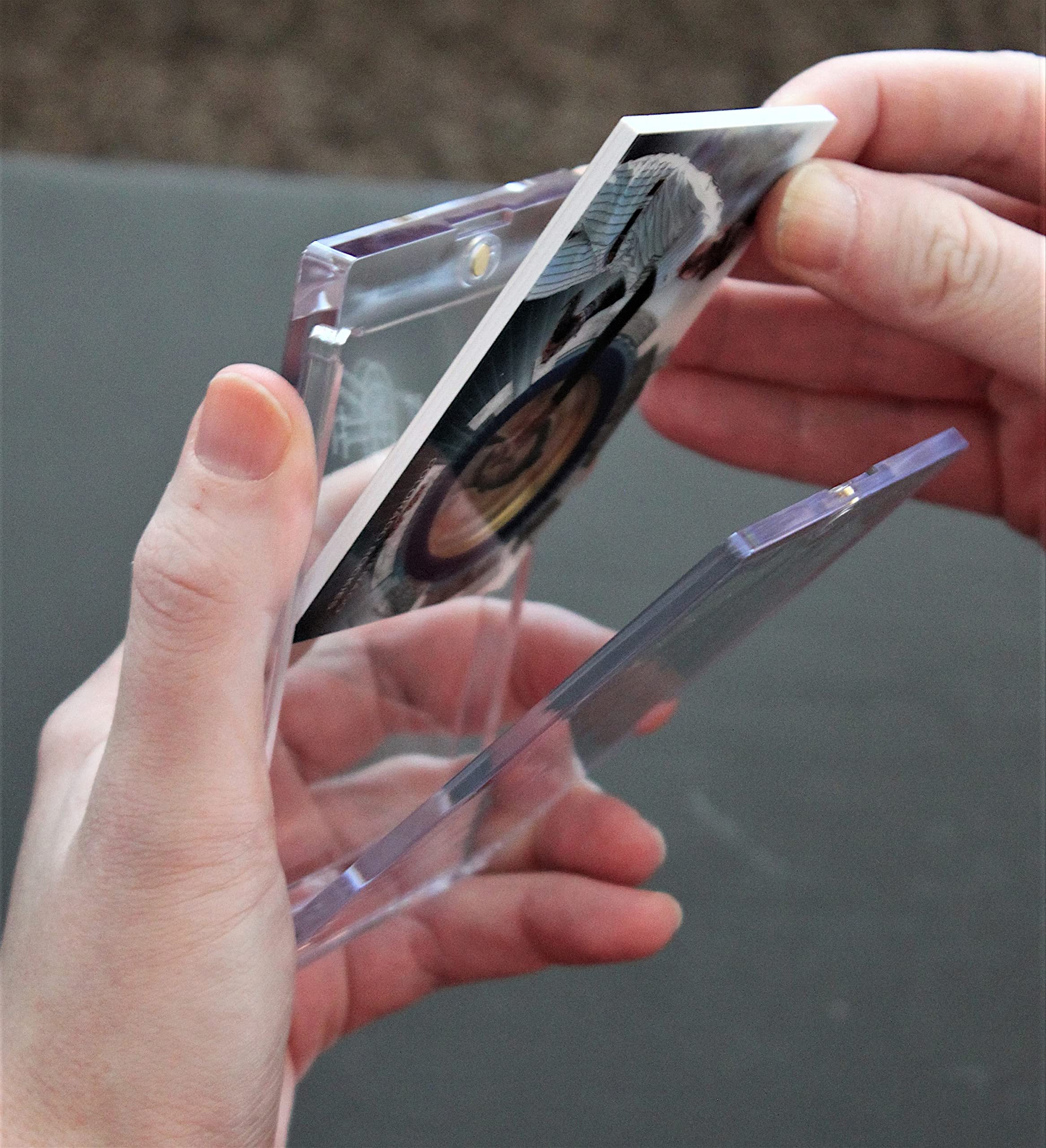 UVBLOC One Touch Card Holder 180pt Magnetic Baseball Jersey Patch Protectors Sleeves Cases for Trading Sports Cards