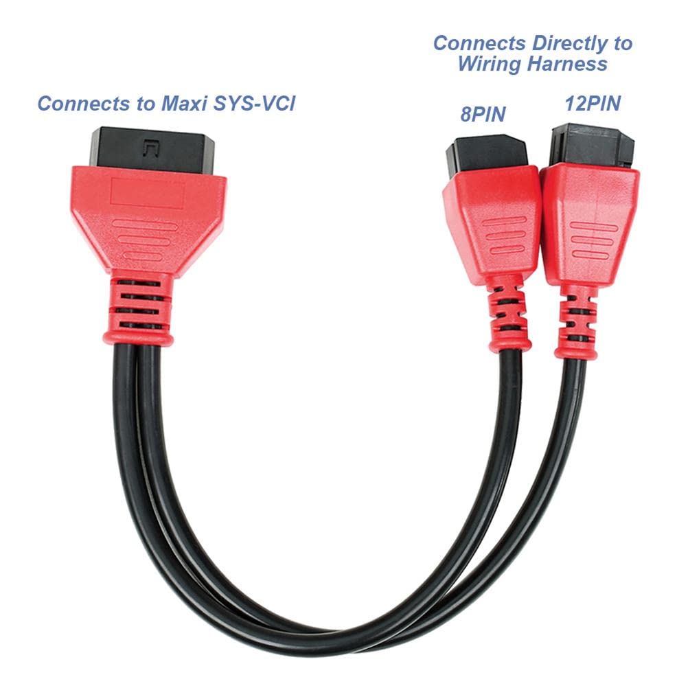 Cable Adaptor Replacement for Chrysler -12+8 Cable Connector for Autel MaxiSys MS908 MS906S 908S MS905