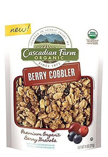 Cascadian Farm Organic Granola Cereal, Berry Cobbler, 13.5 Ounce (Pack of 6)