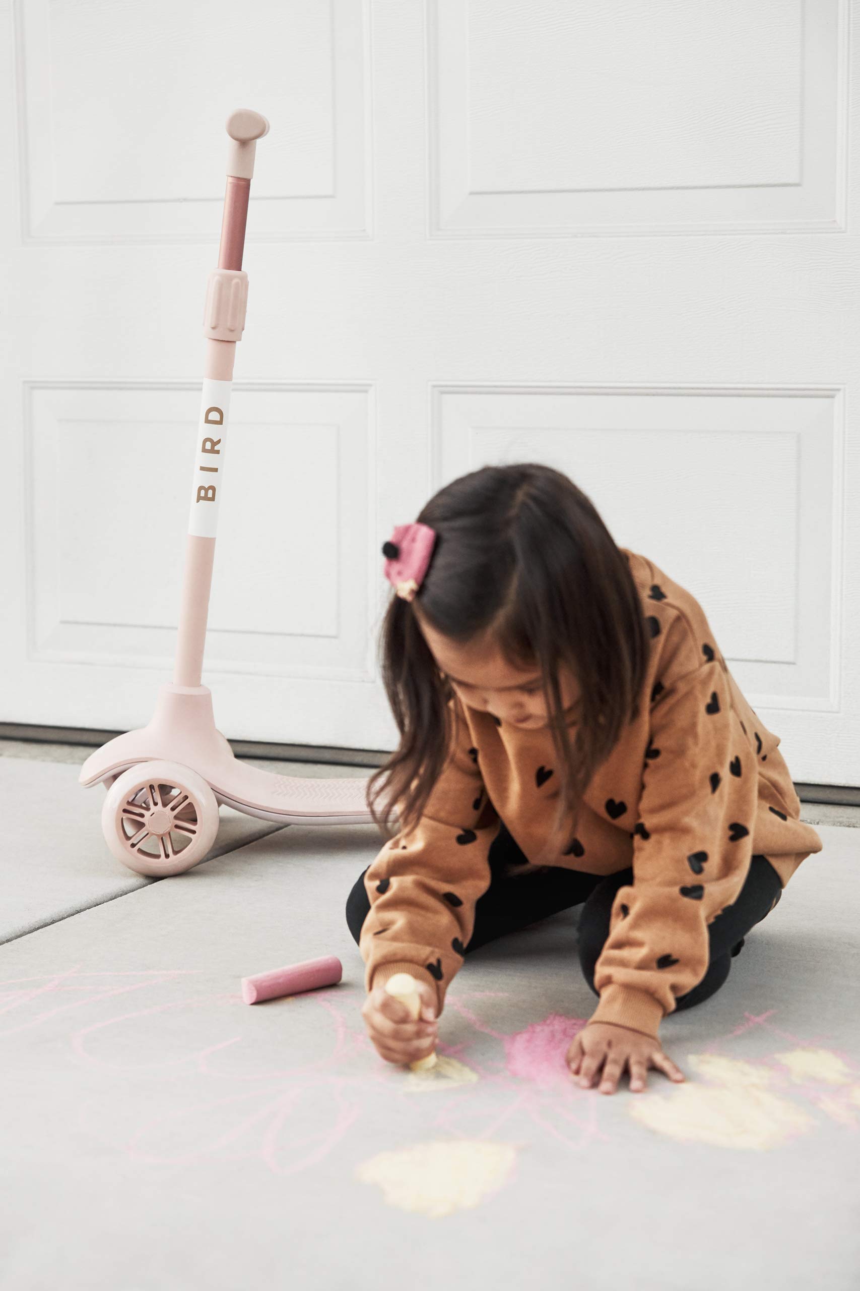 Bird OBB0UB2 Birdie Non-Electric Kick Scooter for Kids with Adjustable Height Handle