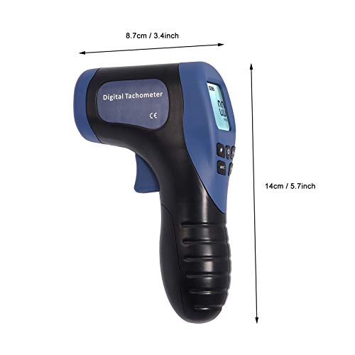 EHDIS Digital Handle Tachometer RPM Meter Non Contact Photo LCD Tachometer RPM Reader Gauge Speed Tach Meter