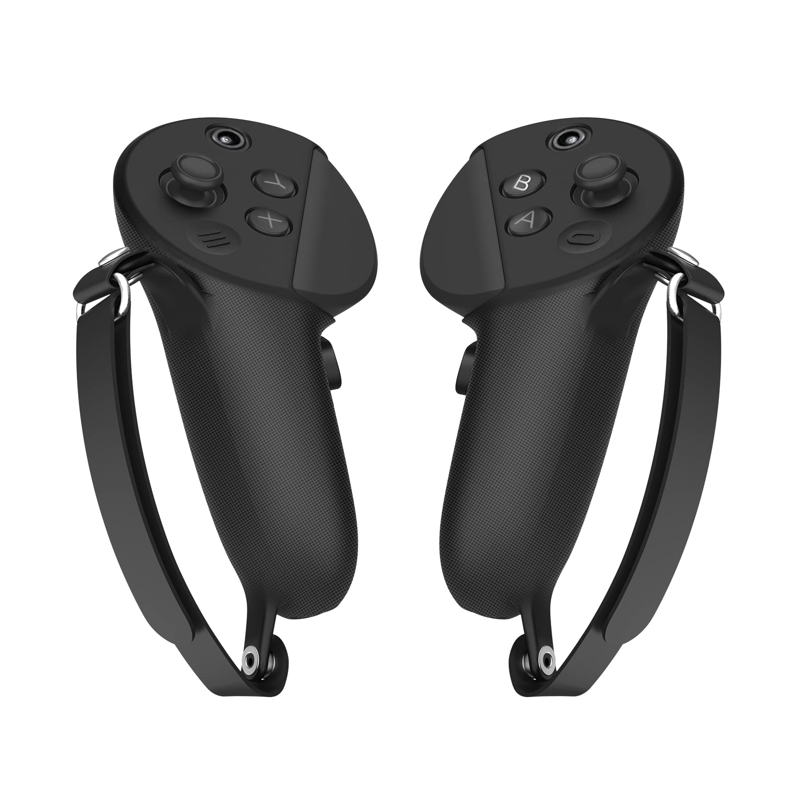 Controller Grips Cover Compatible with Oculus Meta Quest Pro Accessories, Silicone Anti-Slip Case Shell Protector for Quest Pro (Black)