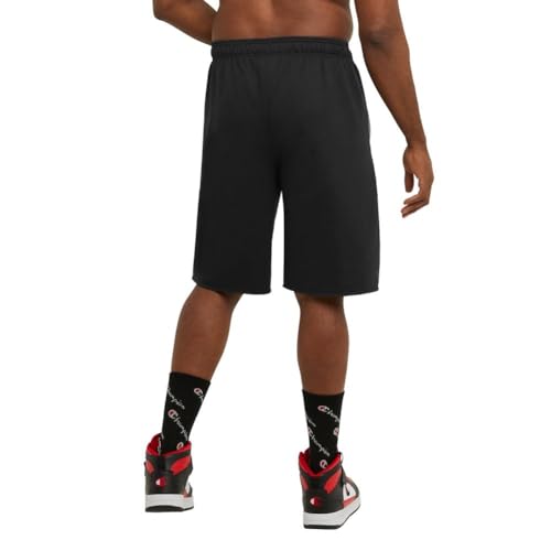 Champion mens 10" Powerblend Graphic Short, C Logo Shorts, Black, X-Large US