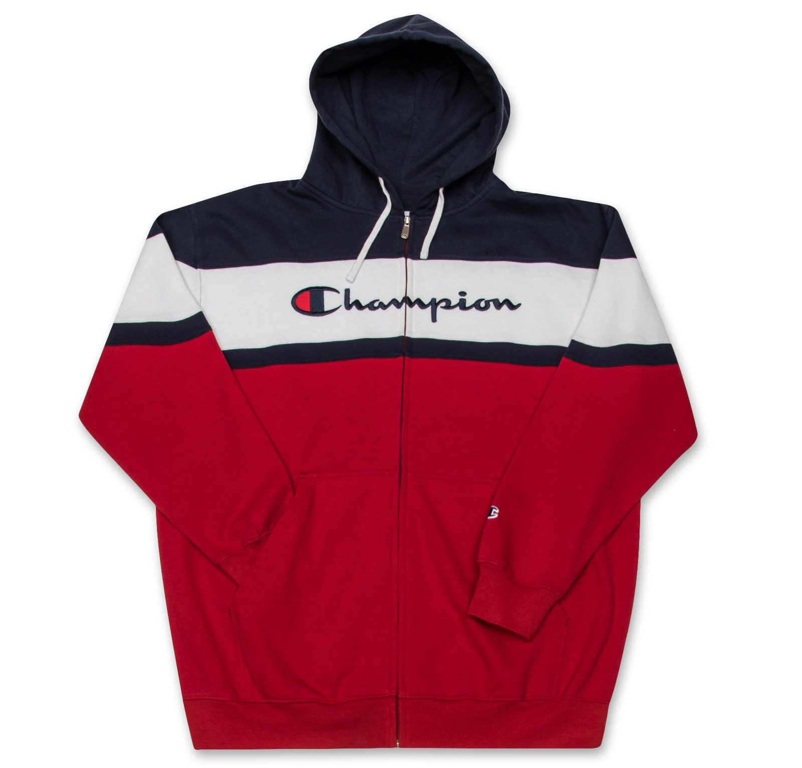 Champion Mens Big and Tall Full Zip Hoodie Classic Embroidered Logo Camo