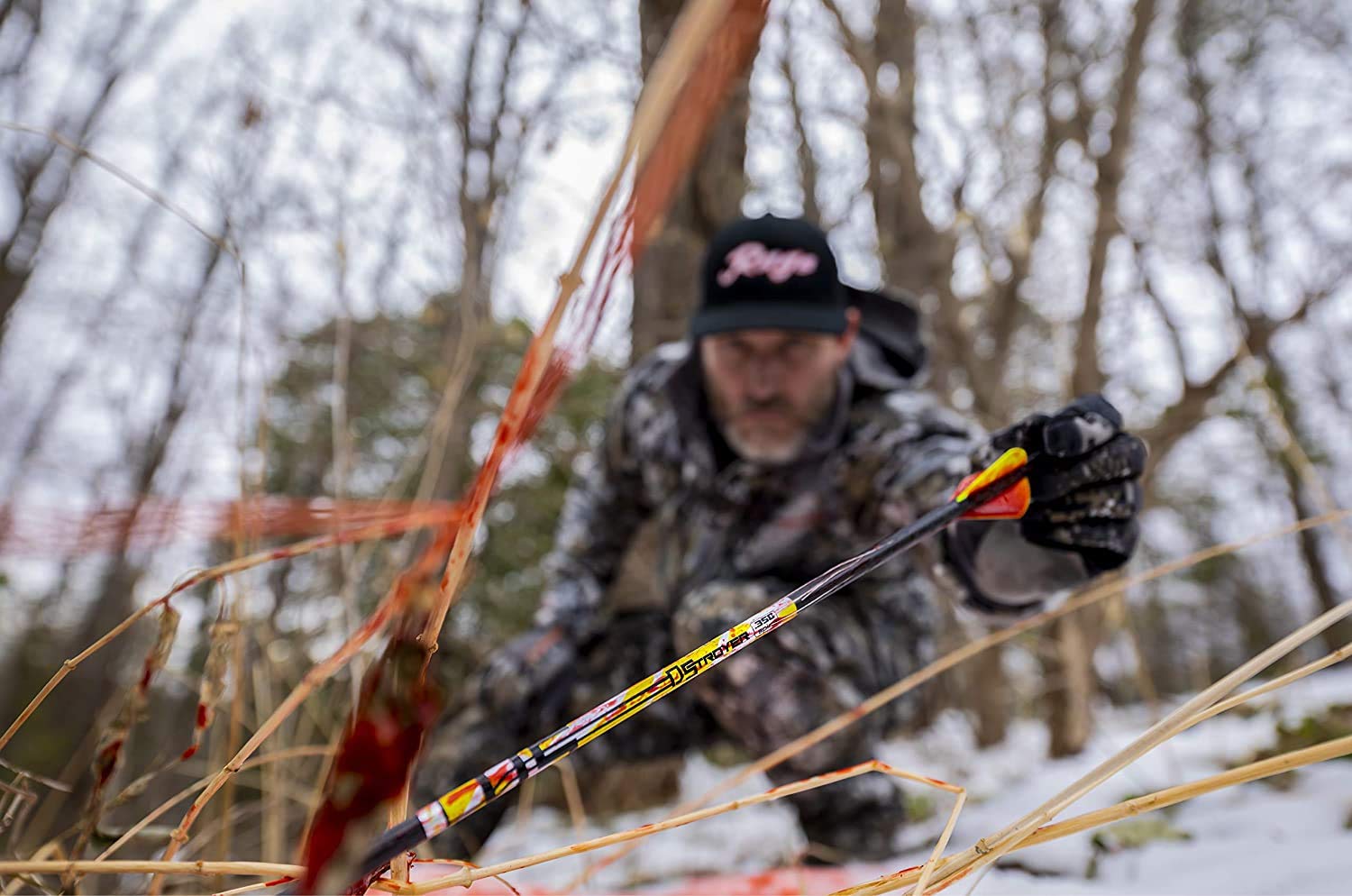 Carbon Express D-Stroyer Hunting Arrow Shafts, 12-Pack, High Modulus Carbon Weave, Dual Spine Weight Forward Technology, Laser Checked, Length 31.5β - 350, 400, or 500 Spine