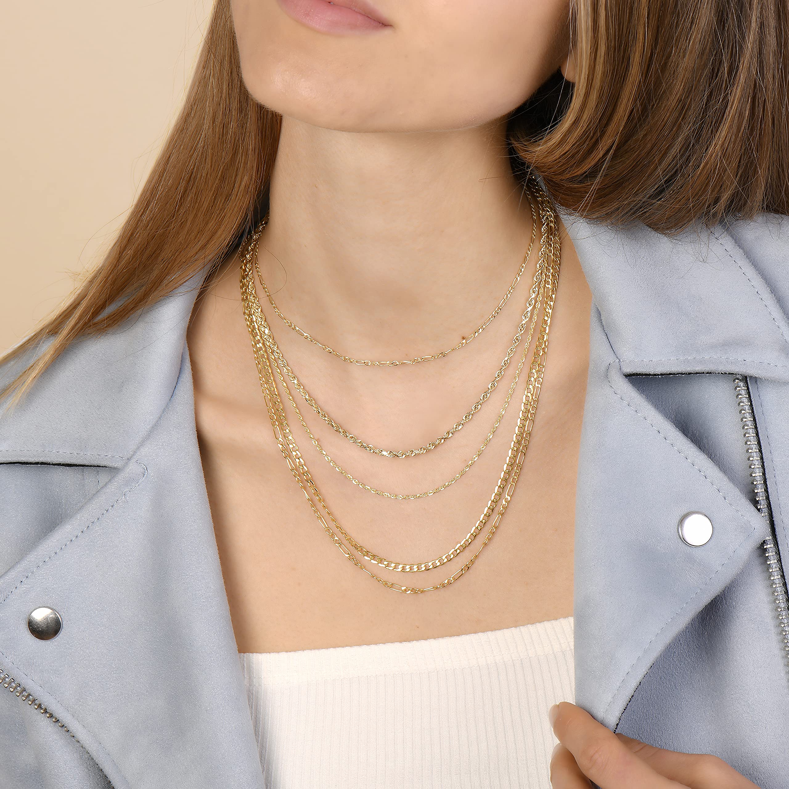 PORI JEWELERS 10K Gold 2.0mm Cuban/Curb Link Chain Necklace-Multiple lengths available-Made In Italy (Yellow, 22)