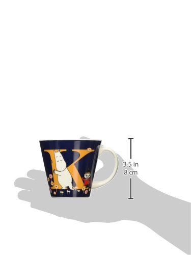 山加商店 Yamaka Shoten MM630-11K Moomin Initial Mug, K, Capacity: Approx. 11.8 fl oz (340 ml), Microwave Safe, Moomin Goods, Scandinavian, Mother's Day, Gift, Tableware, Gift, Wedding Gift, Made in Japan