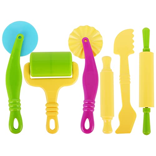 Inxens Playdough Molds and Cutters Play Dough Tools Set with Scissors kit for Kids Age 4-8, 19 pcs
