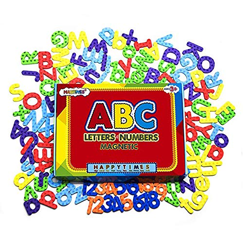 Magnetic Letters and Numbers, Fun Alphabet Kit for Kids, ABC Educational Toys, Refrigerator Magnets with Dry Erase Magnetic Board Preschool Toy - 112PCS