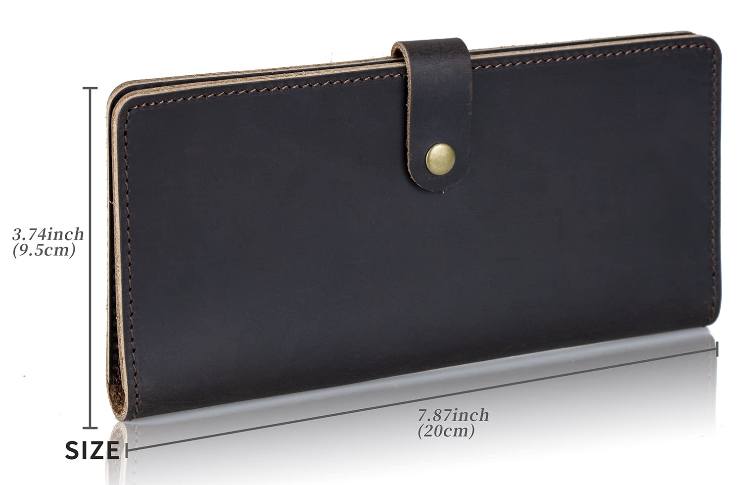 Wallets for Women Leather Card Organizer Ladies Slim Wallet Purse (Coffee)