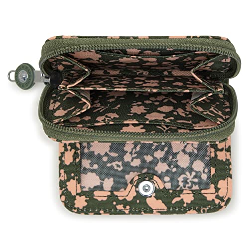 Kipling Women's Tops Wallet, Compact, Practical, Nylon Travel Card Holder, Fresh Floral