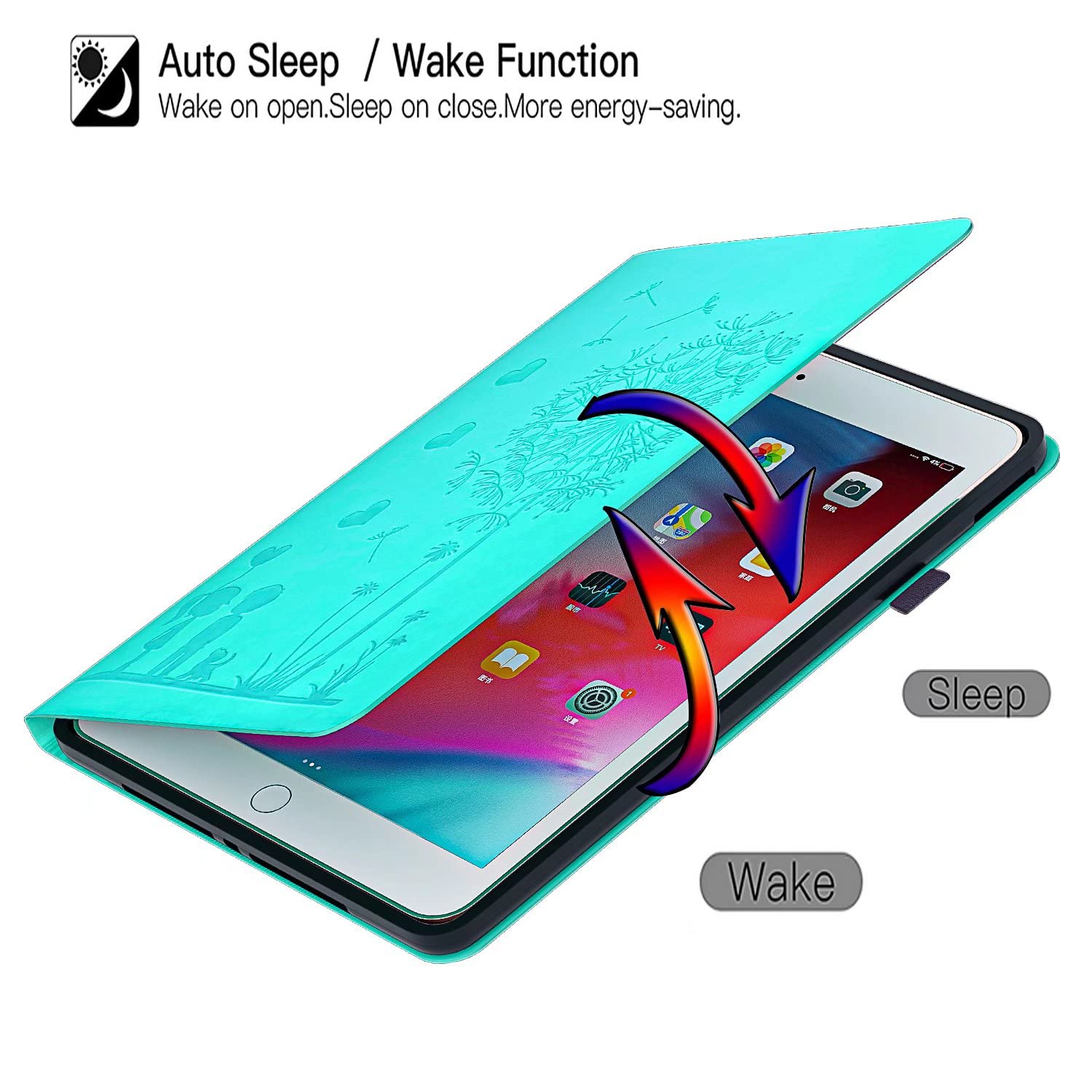 Case for iPad Air 4 Case 4th Generation 10.9 inch 2020/iPad Pro 11" 2018, DYGG PU Leather Folio Flip Cover for iPad pro 11" 2020 2th Generation/iPad Pro 11" 2021, Blue