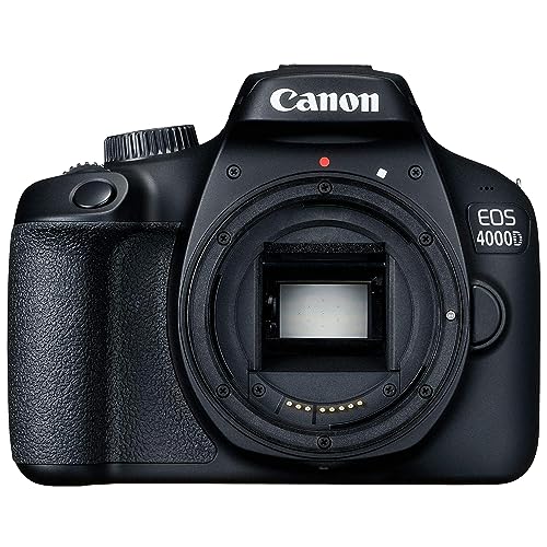 Canon EOS 4000D / Rebel T100 DSLR Camera (Body Only) + 32GB Memory Card + Tripod + Case + Cleaning Kit & More