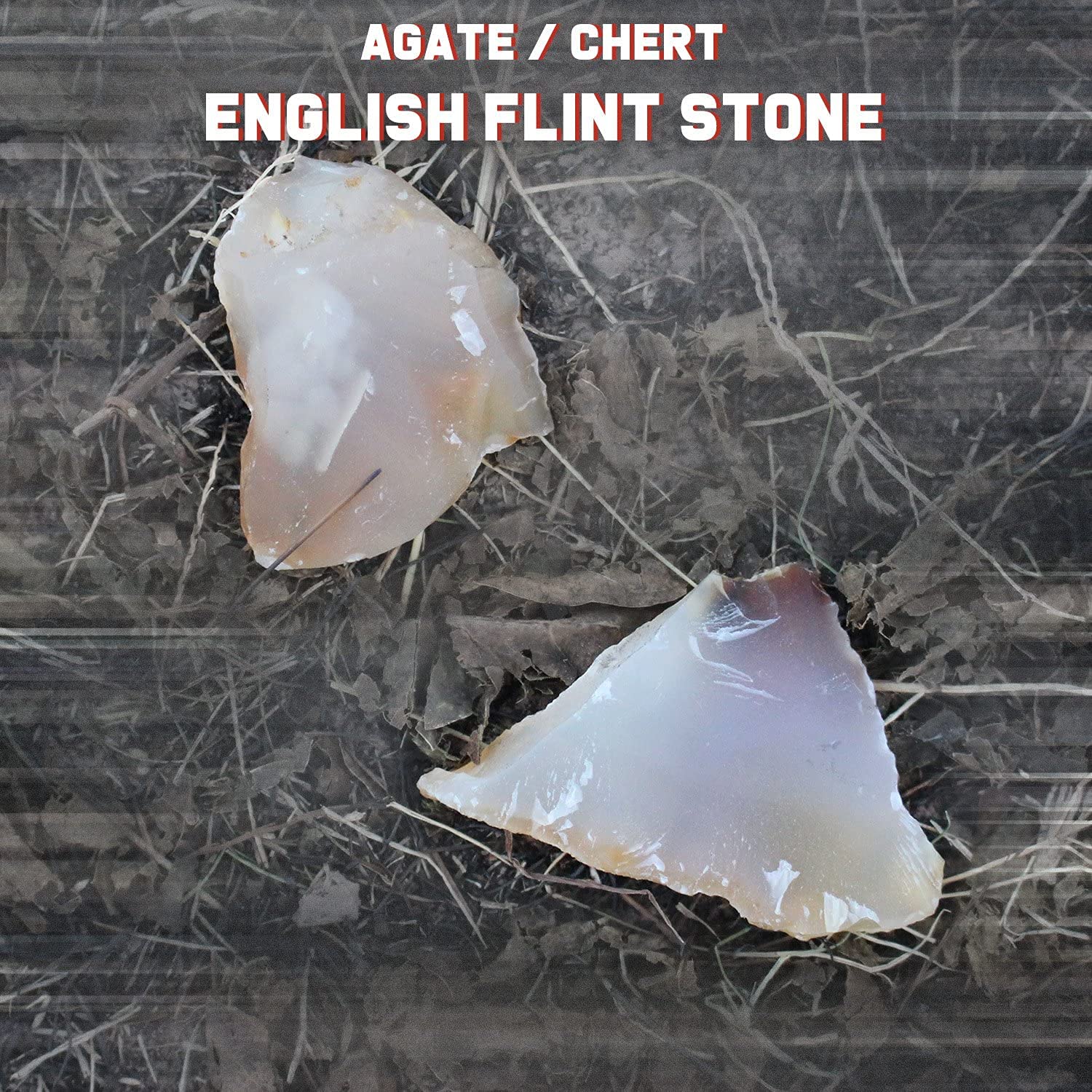 PSKOOK Flint Steel Striker Kit Primitive Fire English Flint Stone Steel Striker(Flint 1PC)
