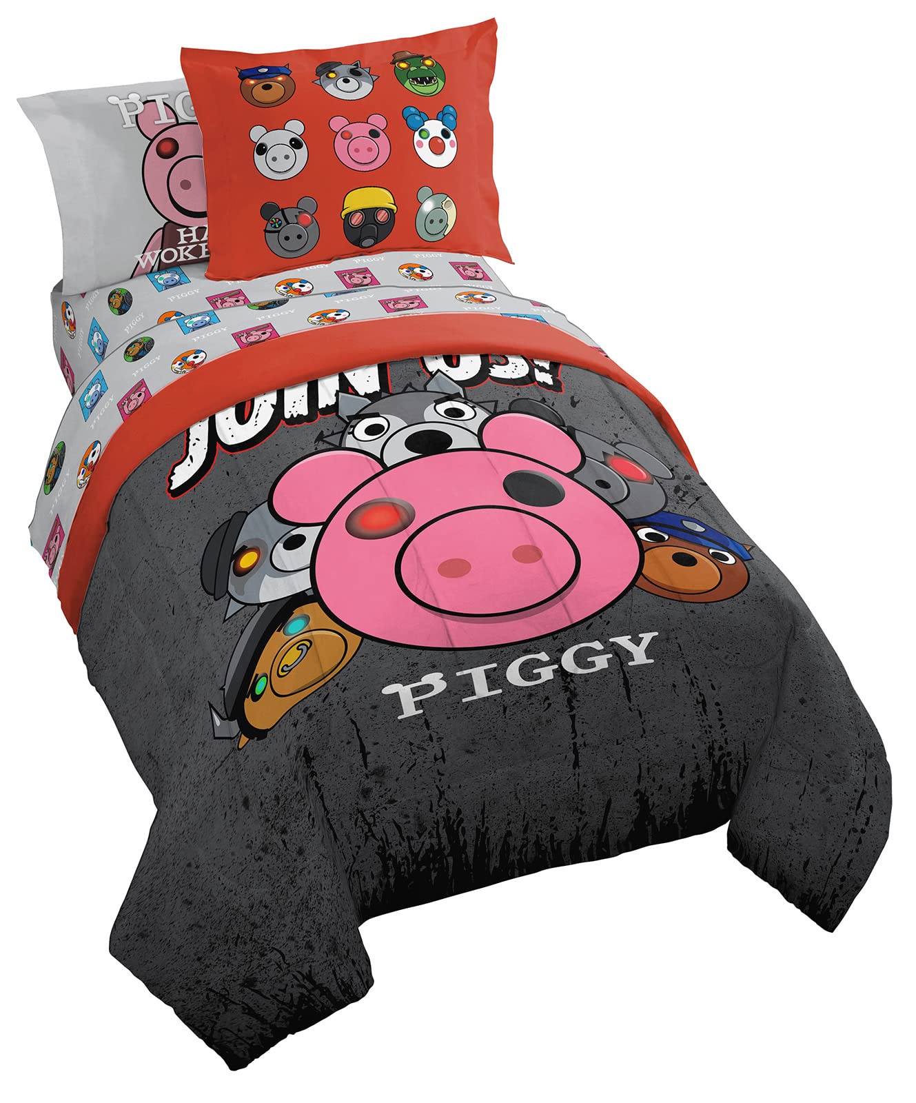Jay Franco Disney Lilo & Stitch Twin Comforter Set - 5 Piece Bedding Includes Sheet Set & Pillow Covers - Super Soft Kids Floral Bedding