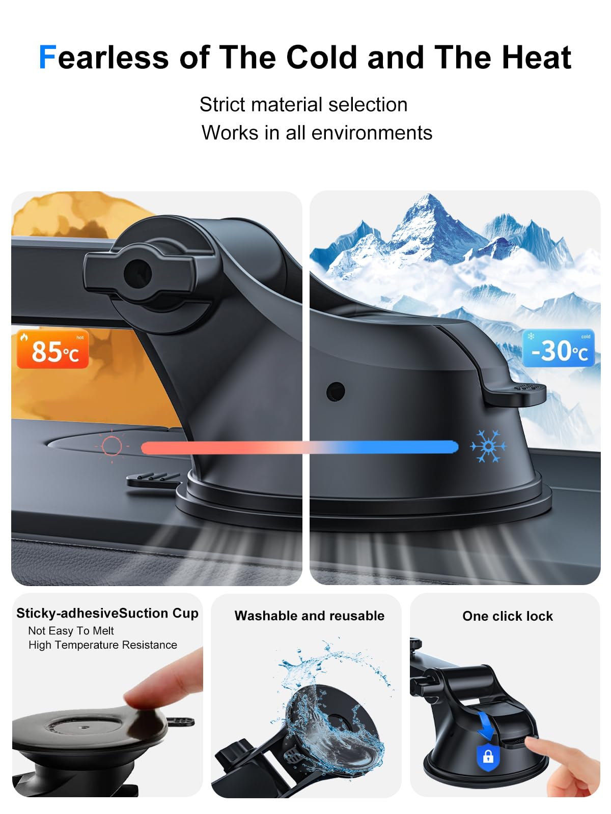 Kolasels Car Dashboard Windshield Tablet Mount for 4-13" iPad & Phone, Telescopic arm Suction Cup Truck Dash Window Tablet Holder for iPad Pro 12.9 11 10.5 9.7, iPad Air Mini, Samsung Tabs, iPhone etc