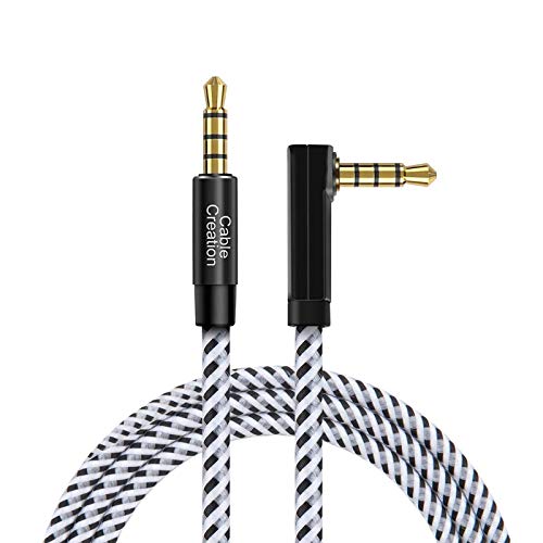 CableCreation Bundle – 2 Items USB Audio Adapter with 3.5mm Jack, 3.5mm Audio Cable TRRS 1.5Feet