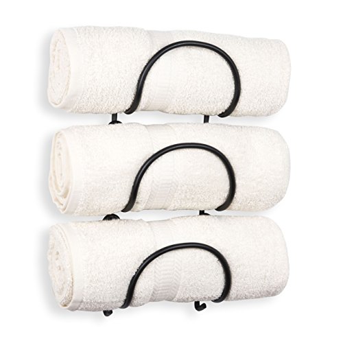 Wallniture Wrought Iron Wine Rack β Wall Mount Bottle Storage Organizer β Rustic Home Decor Set of 3
