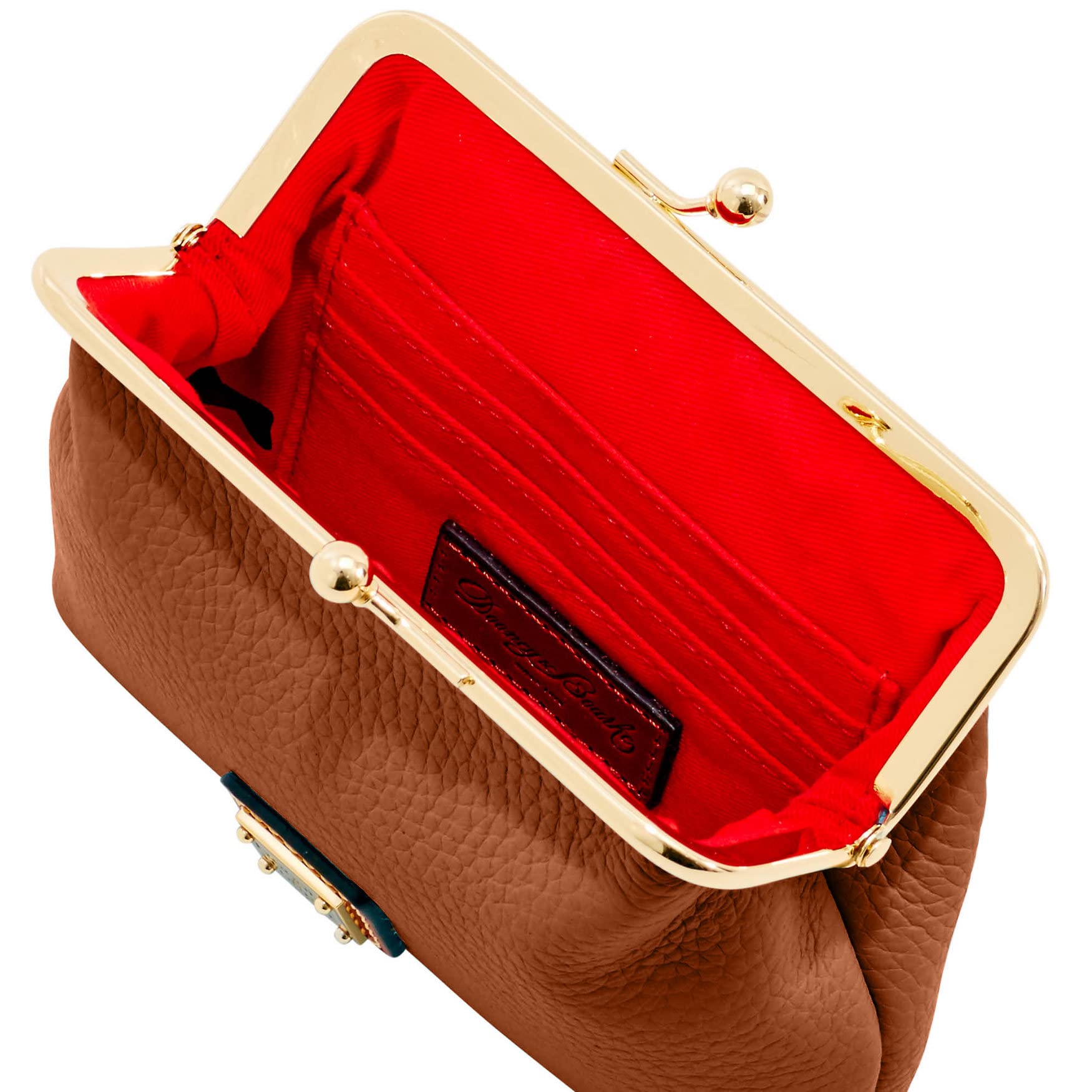 Dooney & Bourke Wallet, Pebble Grain Large Frame Purse Wallet - Caramel