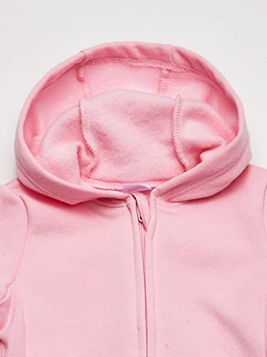 Hanes, Zippin Soft 4-Way Stretch Fleece Hoodie, Babies and Toddlers, Precious Pink/Pink Freeze, 18-24 Months