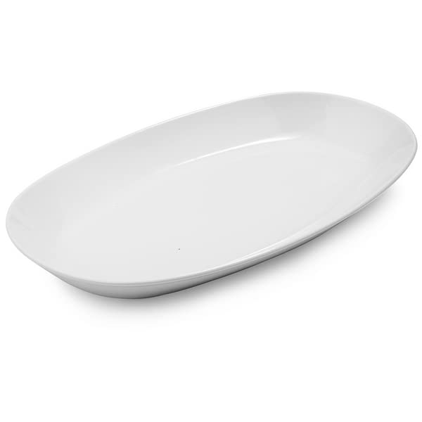 Sur La Table Coupe Porcelain Serve Platter, Large, White