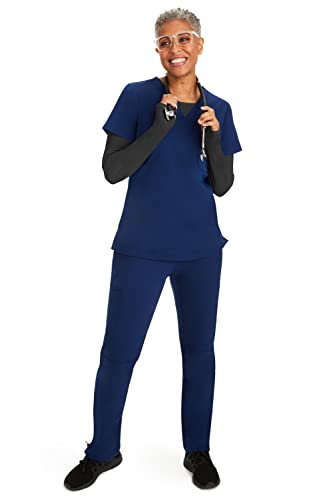 Healing Hands Comfortable Under Scrubs for Women Knits Women’s Medical Long Sleeve Scrub Tee 5051 Mackenzie Black XL