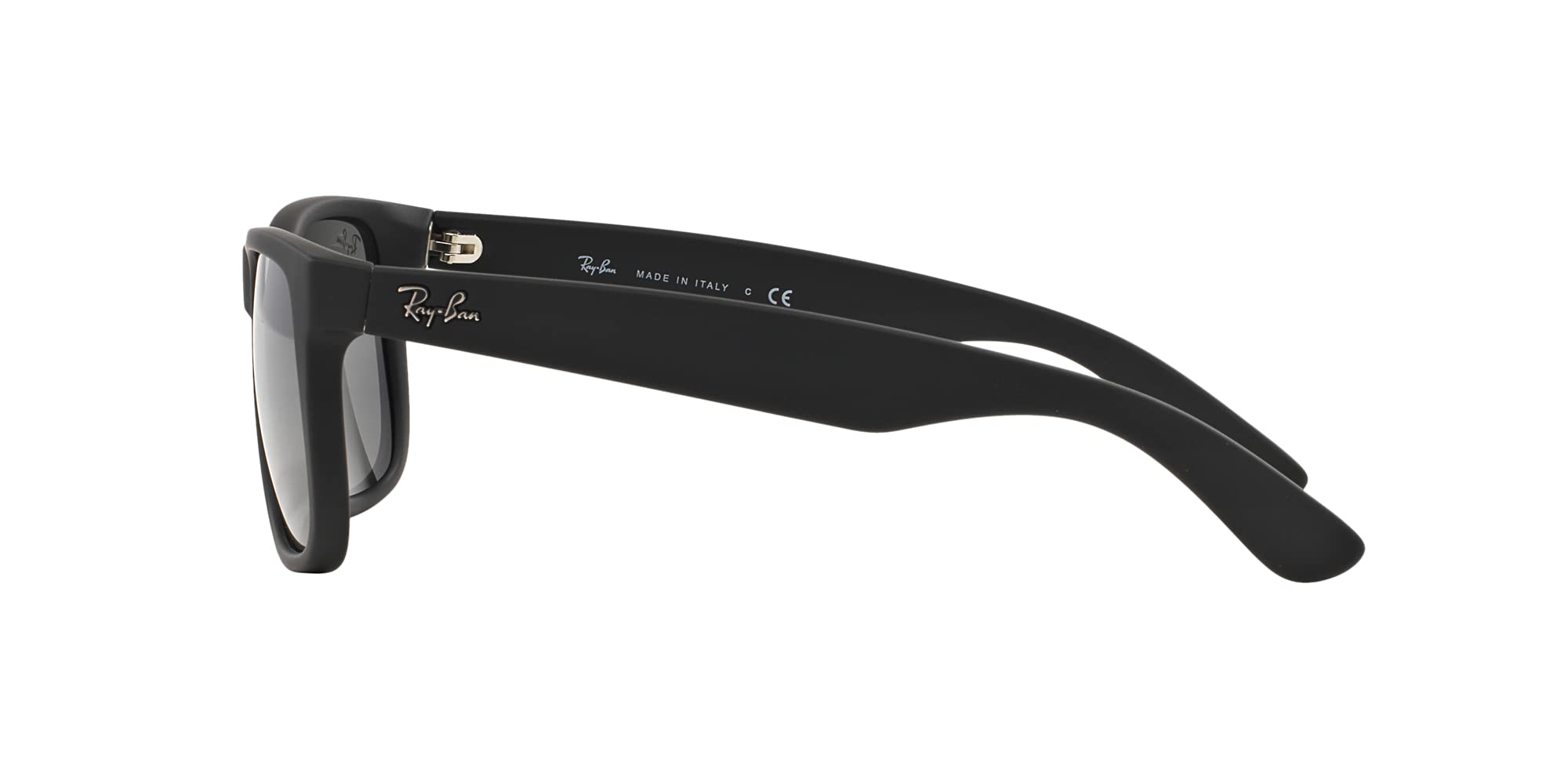 Ray-Ban RB4165 Justin Sunglasses + Vision Group Accessories Bundle for unisex-adult (Rubber Black/Grey Mirror Silver (622/6G),55)