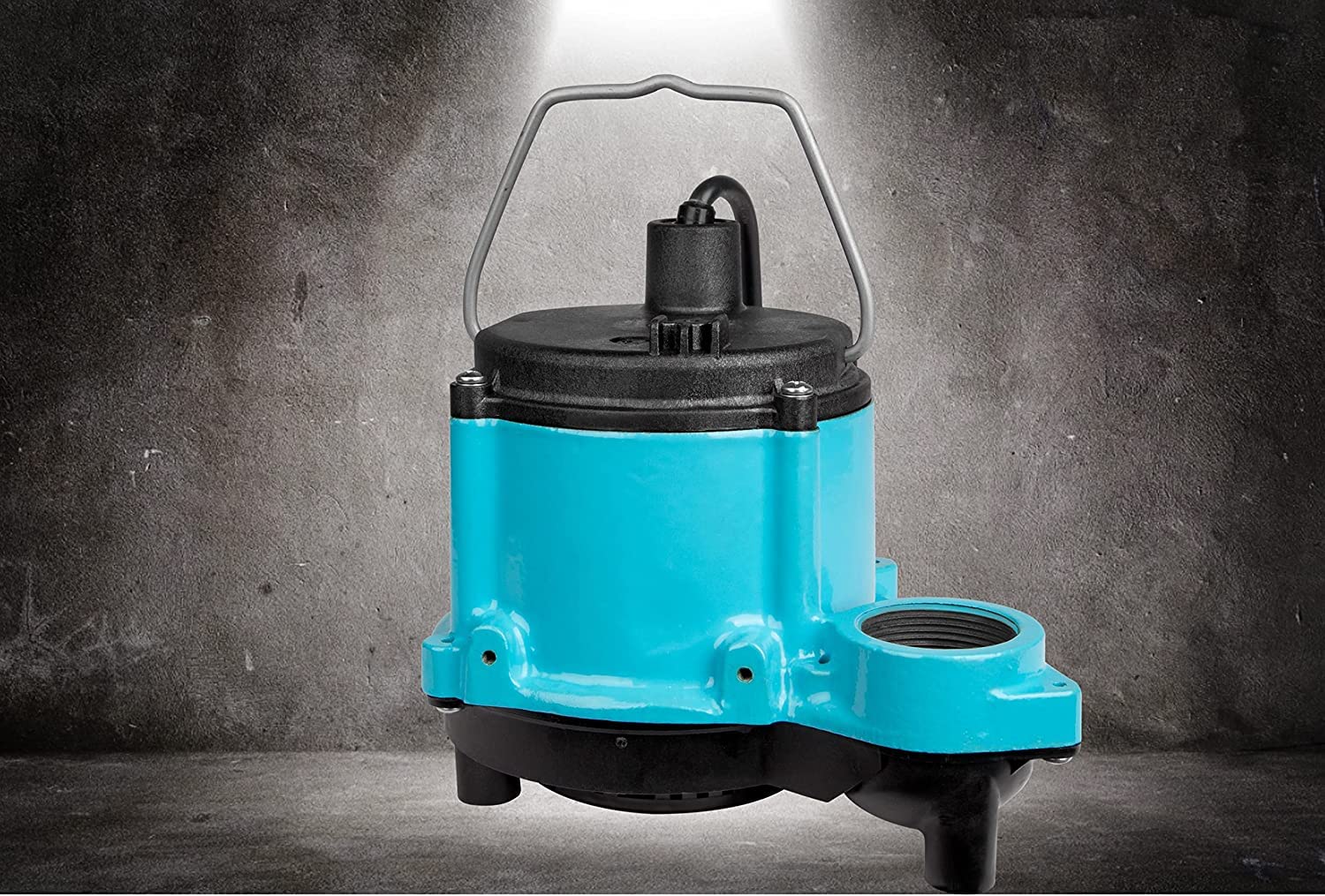 Little Giant 6-CIM-R 115-Volt, 1/3 HP, 2750 GPH Manual Submersible Sump/Utility Pump with 25-Ft. Cord, Blue, 506274