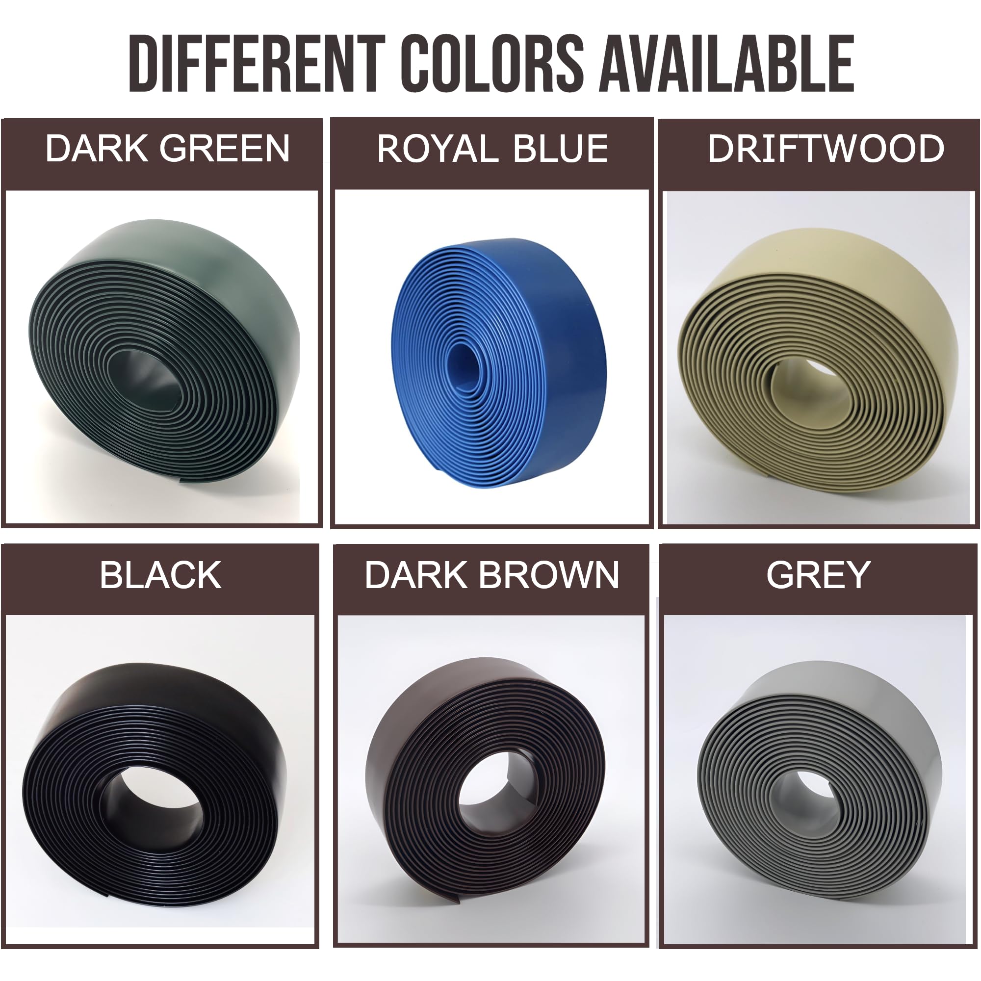 KOMORAX 50ft Long 2" Wide Vinyl Chair Strapping. Repair & Replacement Matte Finish. for Patio Outdoor Lawn Garden Durable Attractive (Brown)