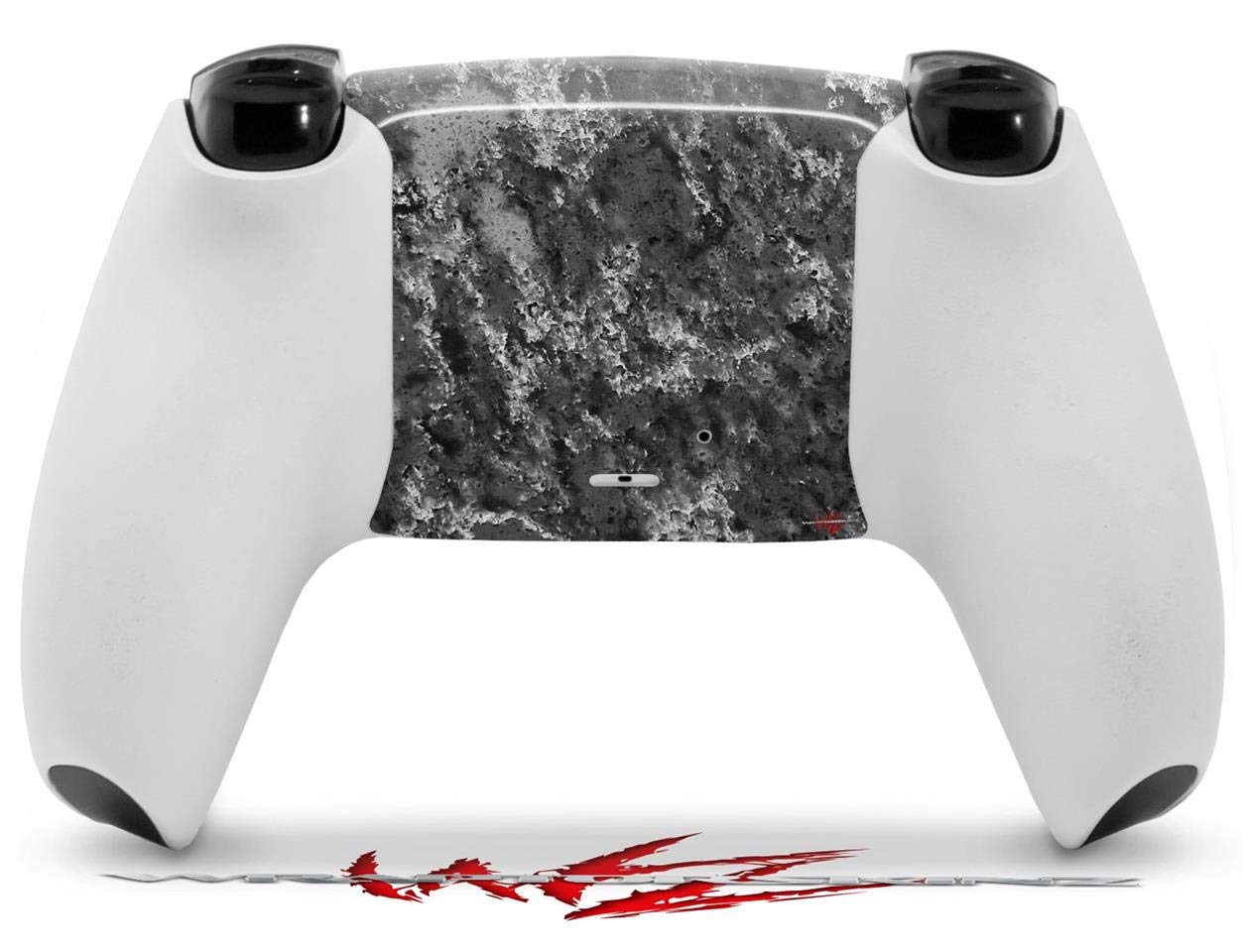 WraptorSkinz Skin Wrap compatible with Sony PS5 DualSense Controller Marble Granite 06 Black Gray (CONTROLLER NOT INCLUDED)