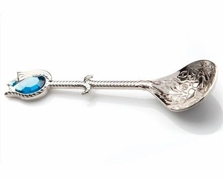 Swarovski Crystal Coated Handmade Brass Sugar Chocolate Candy Bowl Serving Dish with Lid & Spoon (Gold)