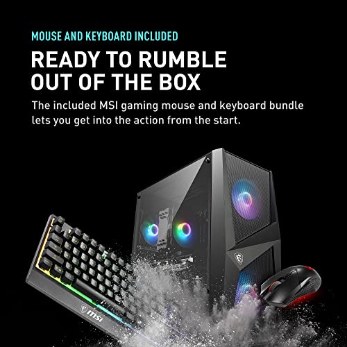 MSI Codex R Gaming Desktop: Intel Core i7-13700F, GeForce RTX 4060Ti, 16GB DDR5, 2TB M.2 NVMe, 80+ Gold PSU, WiFi 5, Keyboard & Mouse, RGB Lighting, Windows 11 Pro: 13NUD-064US