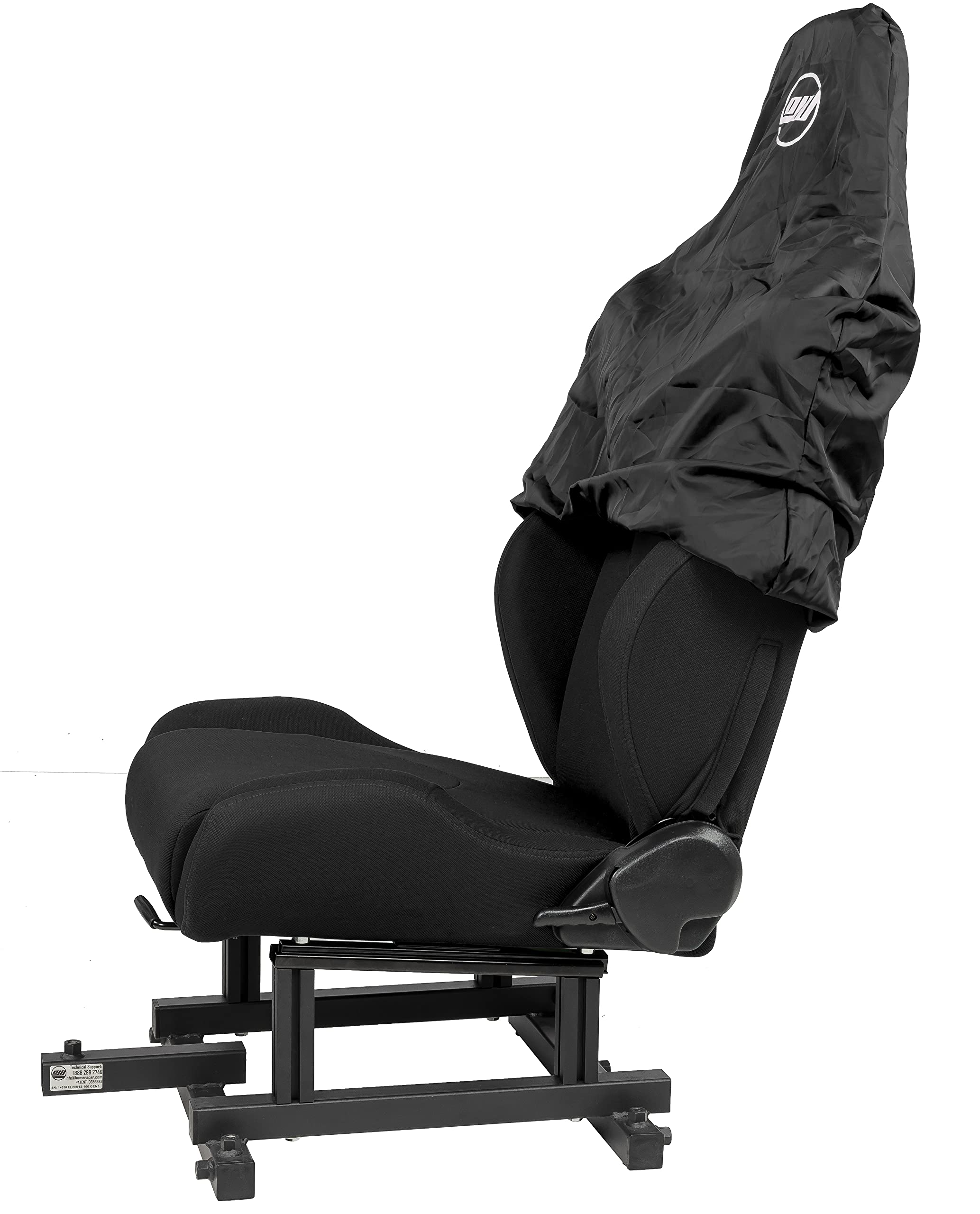 OpenWheeler Racing Seat Cover, Black. Seat Upholstery Protector. Flight and Sim Racing Cockpit Seat Cover.