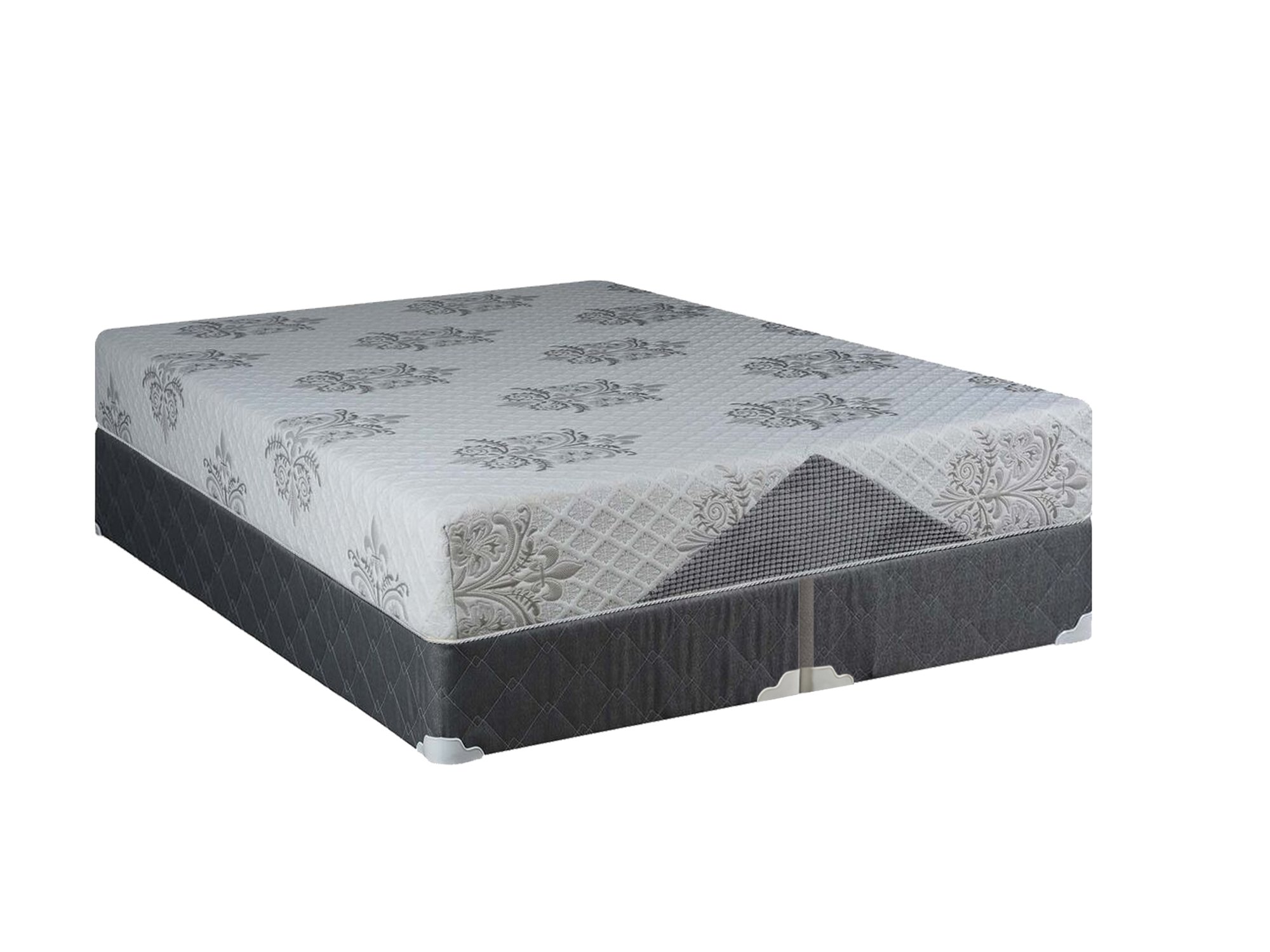 Greaton 10" Plush Memory Foam Mattress with 8-Inch Split Box Spring, Gel Bed Mattresses for Ultimate Comfort, Help Maintain Sleeping Position and Posture, Complete Body Support at Every Side, Full XL