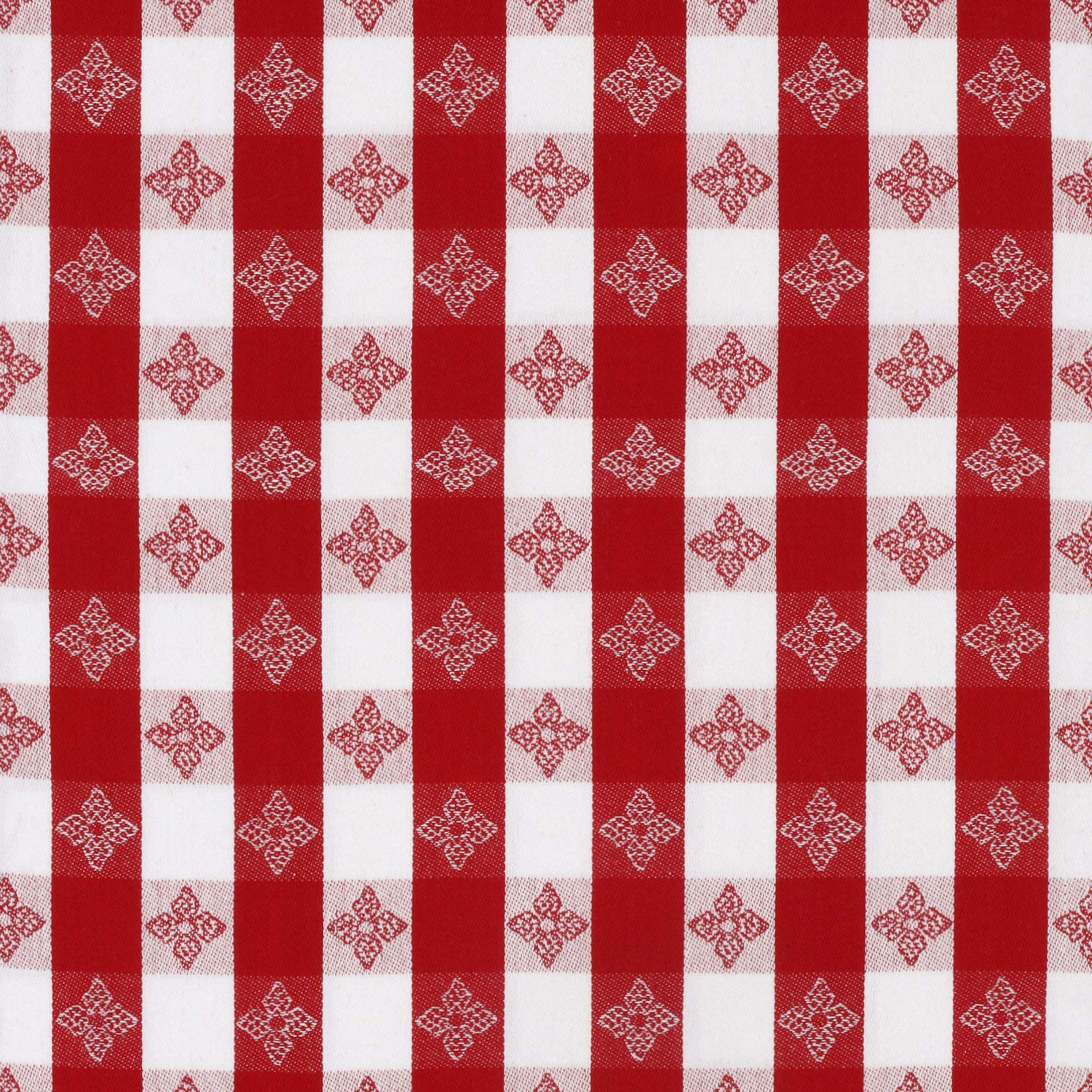 Cackleberry Home Red and White Tavern Check Woven Cotton Jacquard Kitchen Towels 18 x 28 Inches, Set of 3