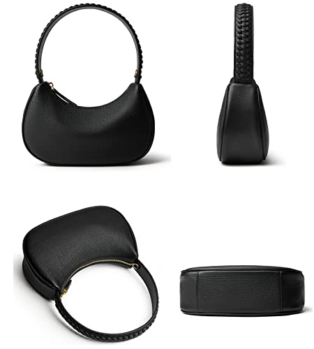 DORIS&JACKY Goatskin Shoulder Handbags (1-Black)